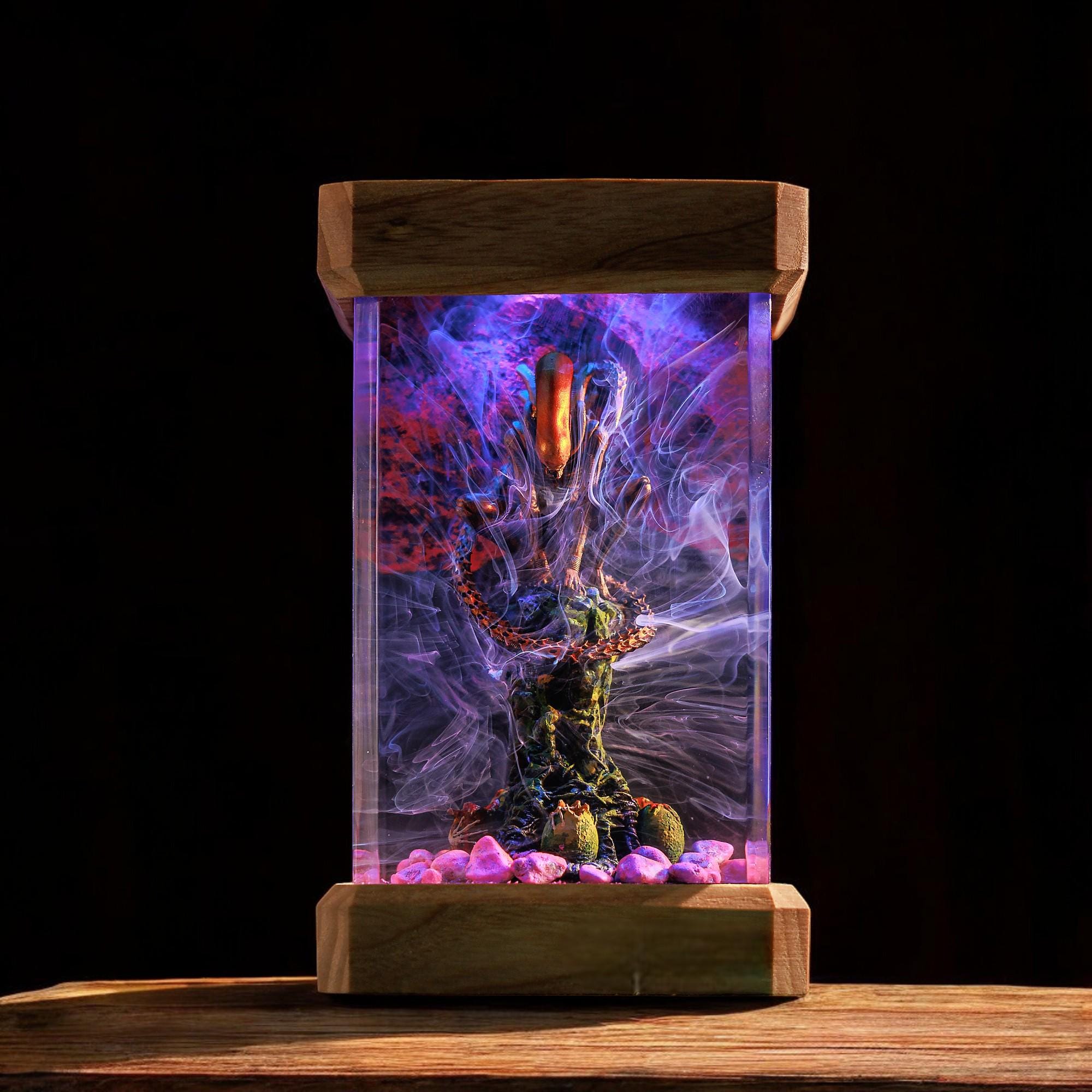 Lamp Xeno.morph Lamp Resin Epoxy, Alien Resin Lamp Wood, Custom Night ...