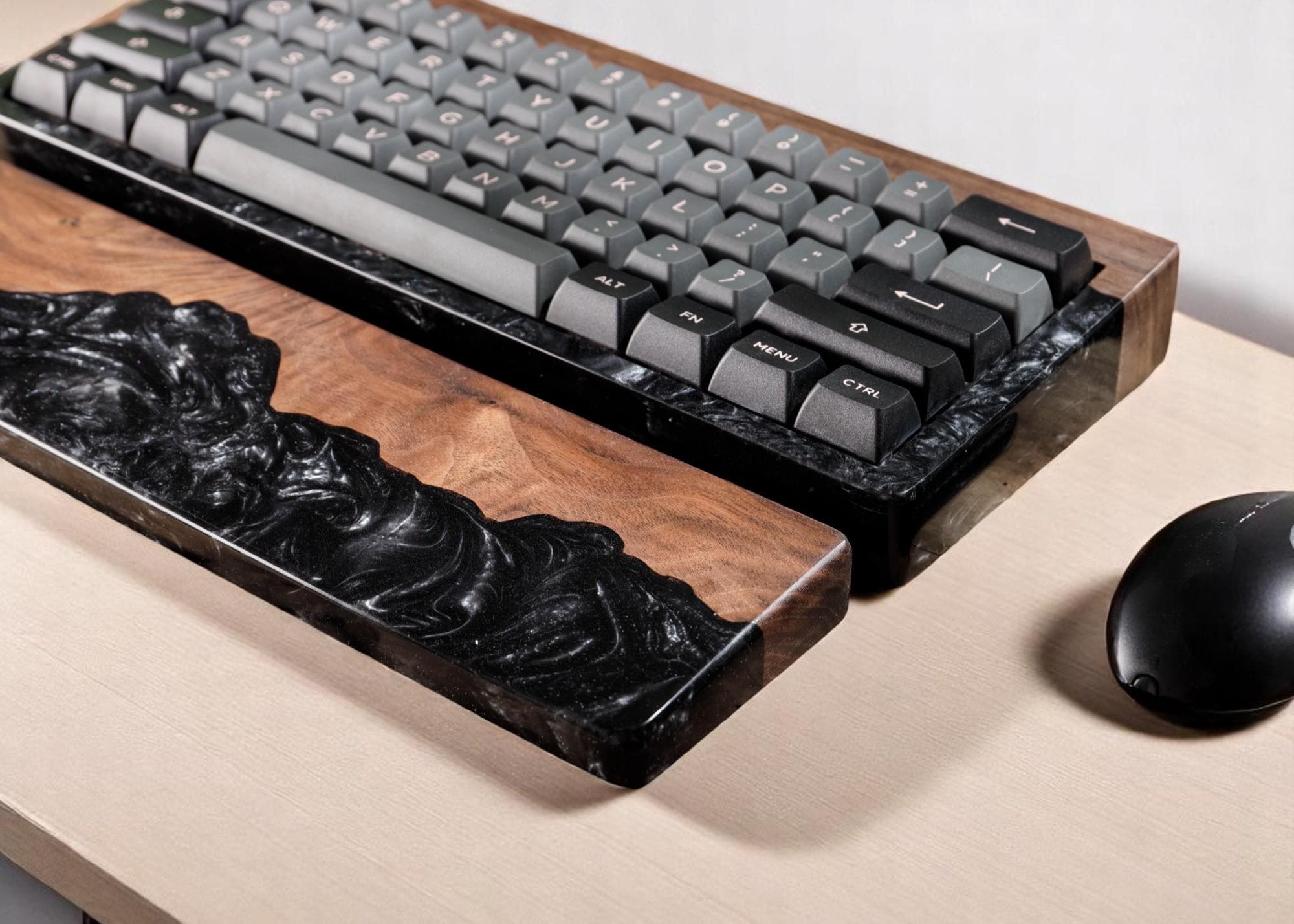 Wrist Rest Black Resin, Keyboard Wrist Rest, Custom Handmade Wrist Rest ...