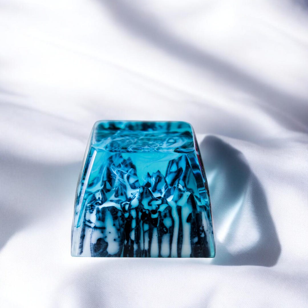 Keycaps Custom Artisan, Snow Mountain Resin Keycaps Set, Gaming Keycaps ...