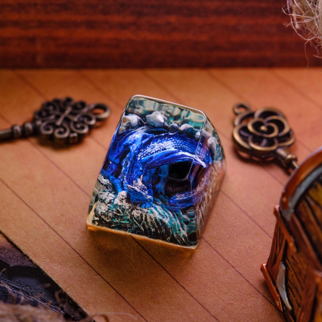Keycaps Artisan Dragon ESC, Custom Artisan Keycaps, Keycaps Anime Cute ...