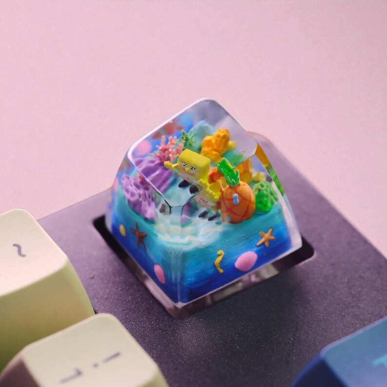 Handcrafted Undersea Resin Keycap – Cute Ocean Artisan Keycap, Funny ...