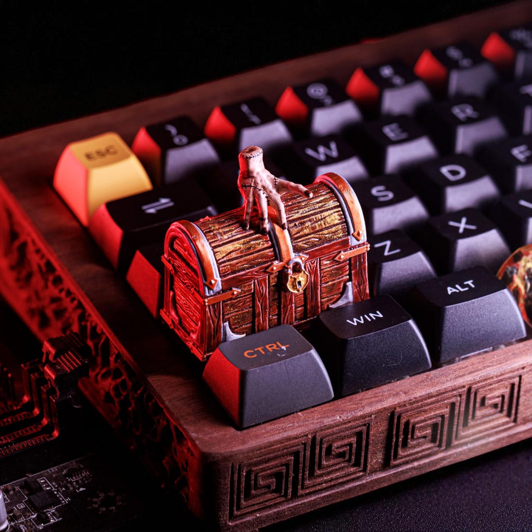 Handmade Creepy Treasure Chest Keycap, Horror Artisan Keycap With ...