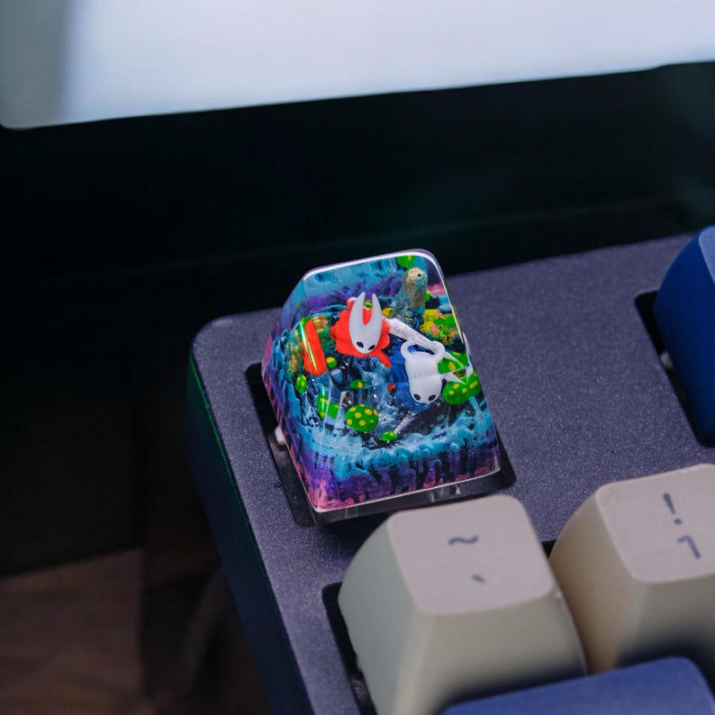 Artisan Keycaps Hol.low Kni.ght, Custom Anime Cute Resin Keycap, ESC ...