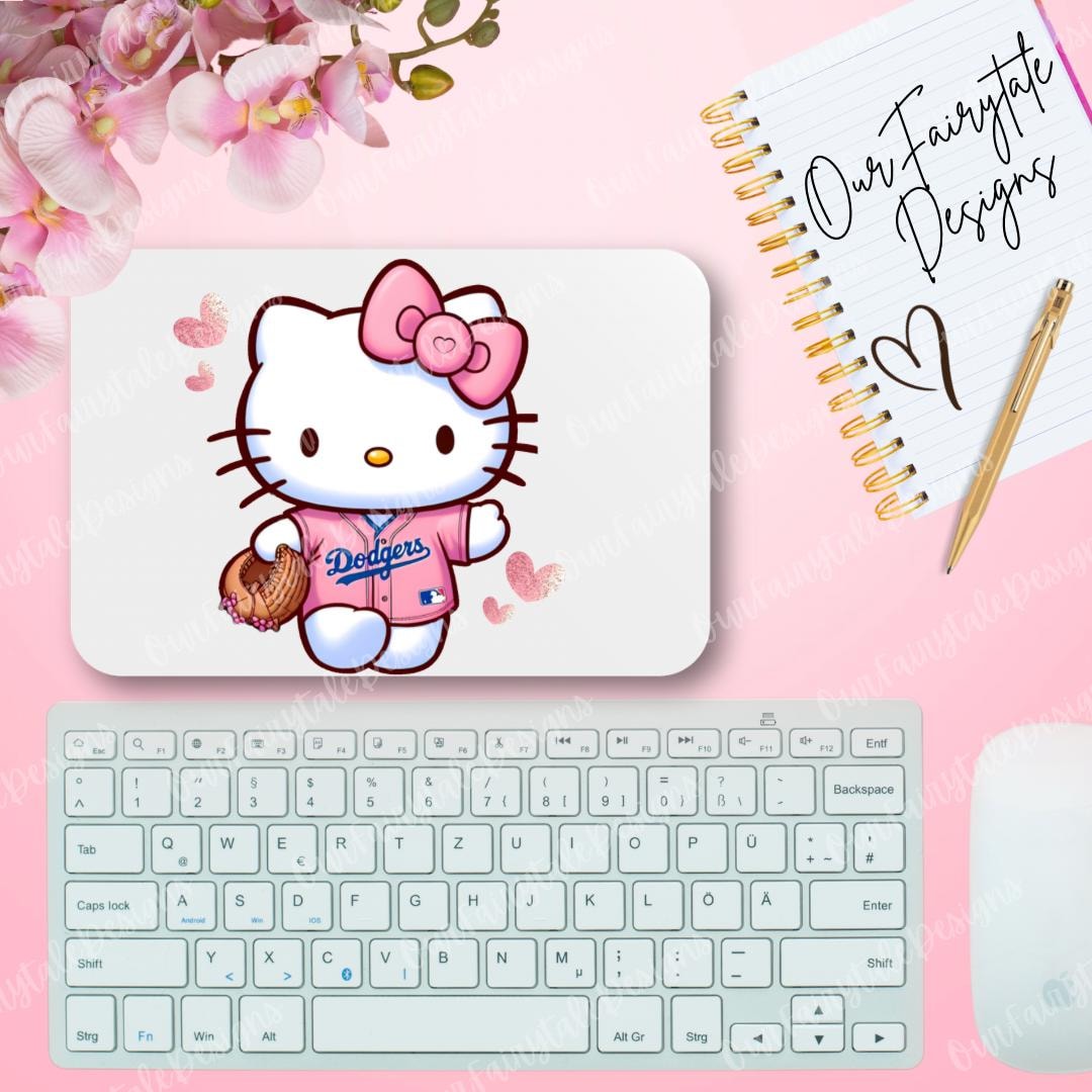 Hello Pink Kitty Mouse Pad - Etsy