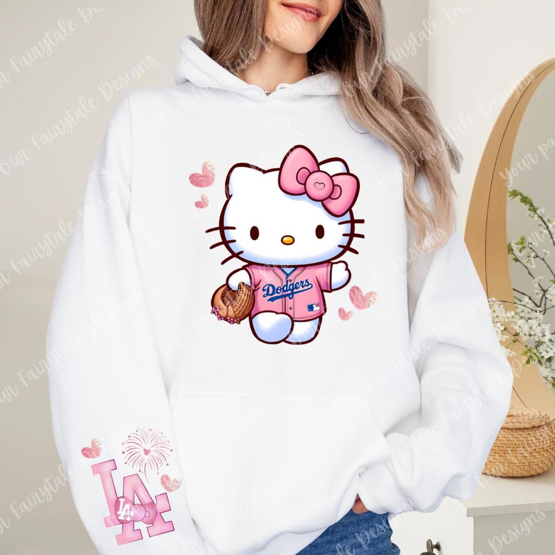 Hello Pink Kitty Unisex T-shirt / Pullover Sweatshirt / Pullover Hoodie ...