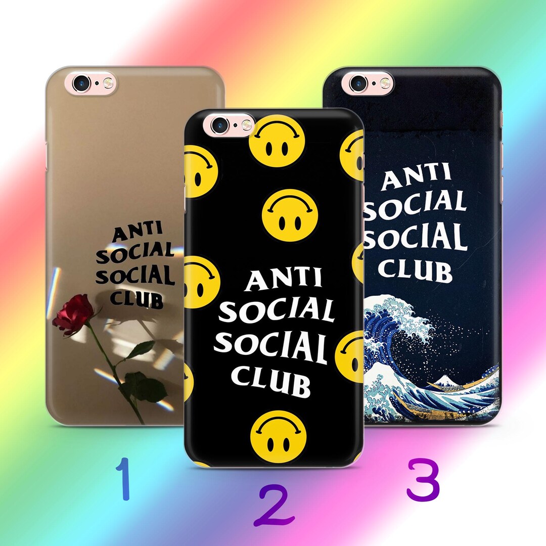 Anti Social Social Club A4 Phone Case Cover for Apple iPhone 5 SE 2020 2022 6 7 8 X Xs XR Max ...