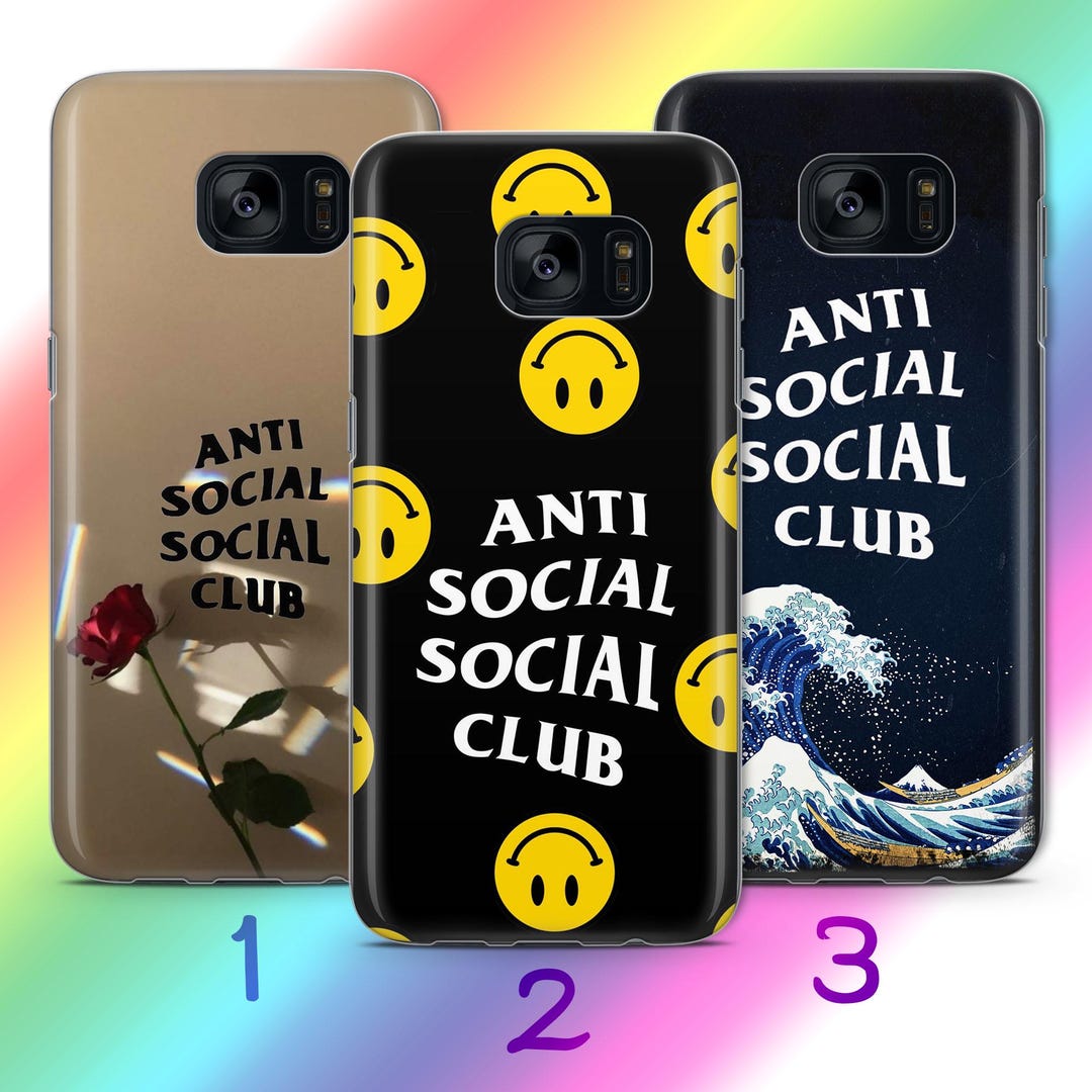 Anti Social Social Club A4 Phone Case Cover for Samsung Galaxy S5 S6 S7 S8 S9 Edge Plus LTE NEO ...