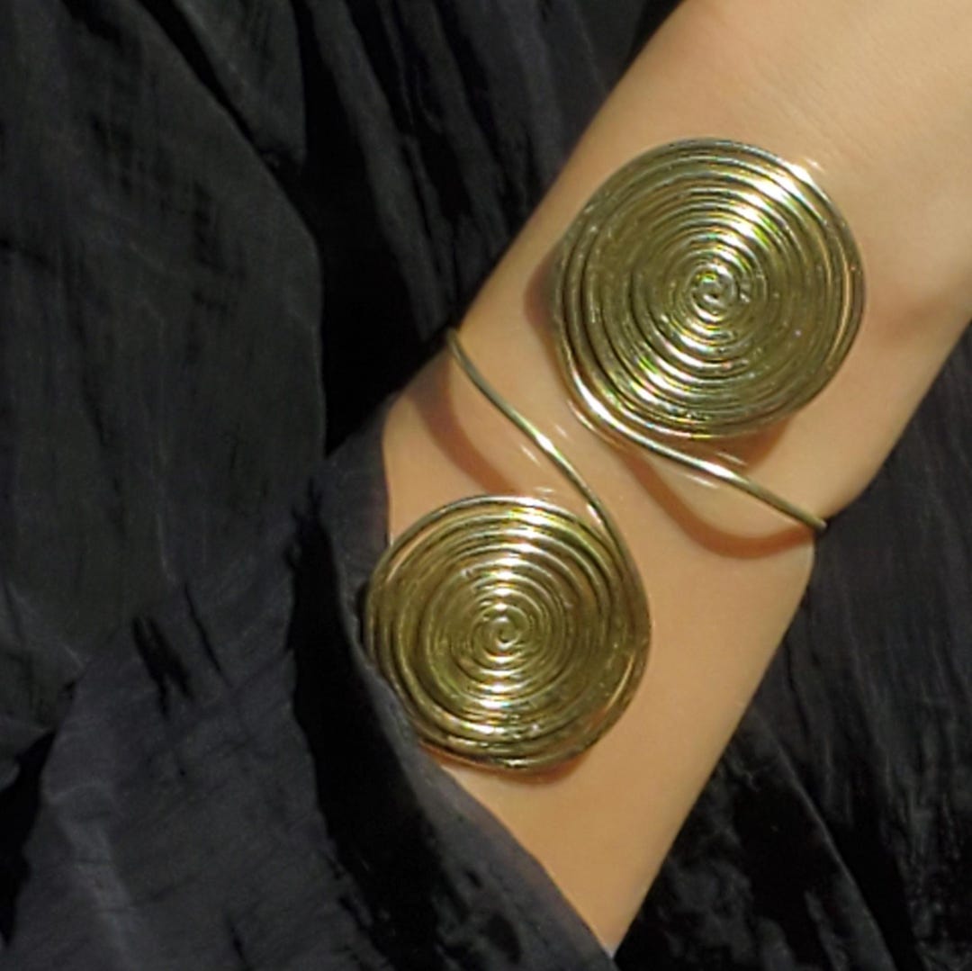 Byzantine Inspired Aluminum Spiral Arm Cuff - Etsy