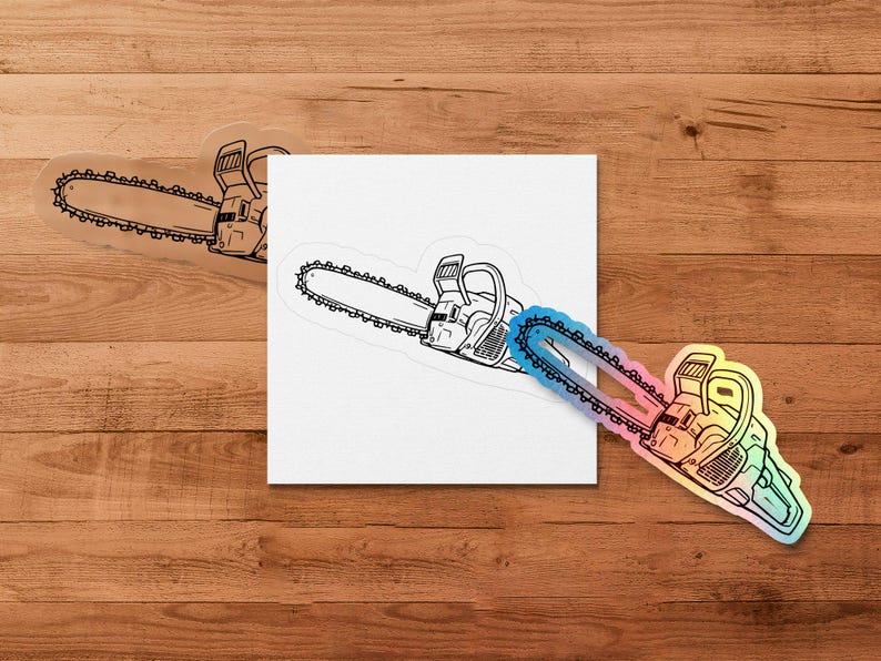 Chainsaw Vector Clipart Digital Download, Chainsaw Cutting Machine Art ...