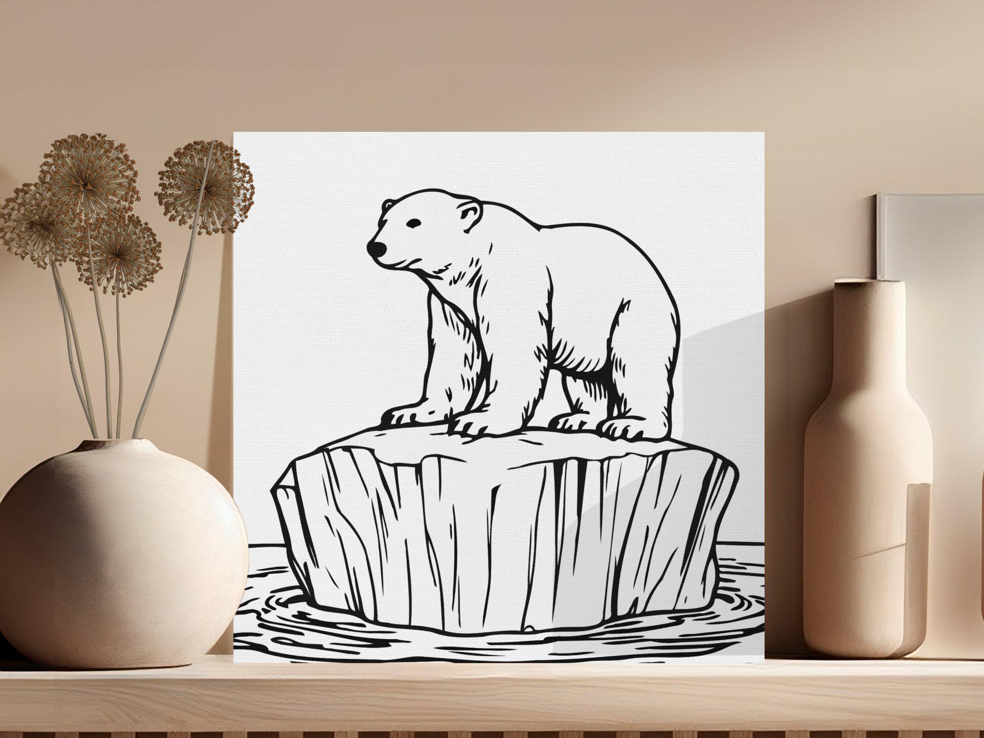 Polar Bear Digital Illustration Clipart Bundle for Download SVG PNG ...