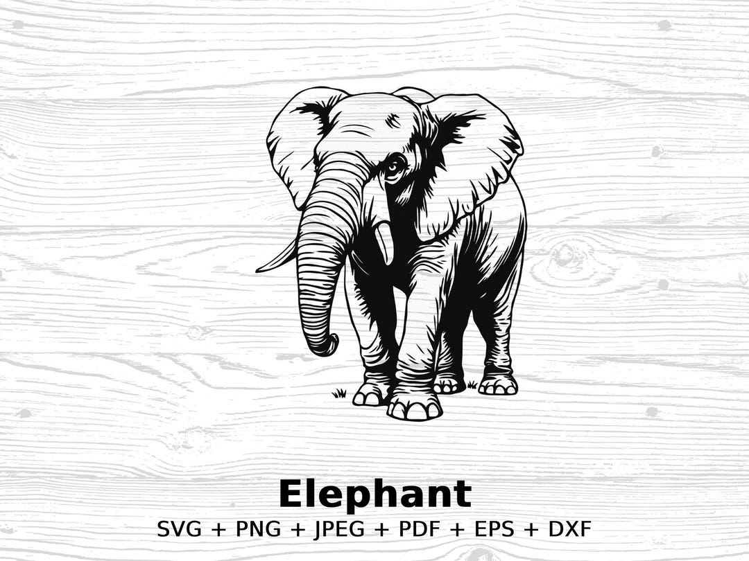 Elephant Svg Clipart, Instant Digital Download, Elephant Art Clipart ...