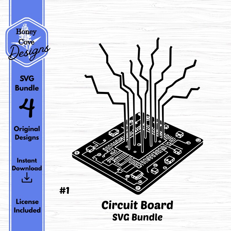 Circuit Board Svg Bundle, Digital Download, Electronics Svg, Tech ...