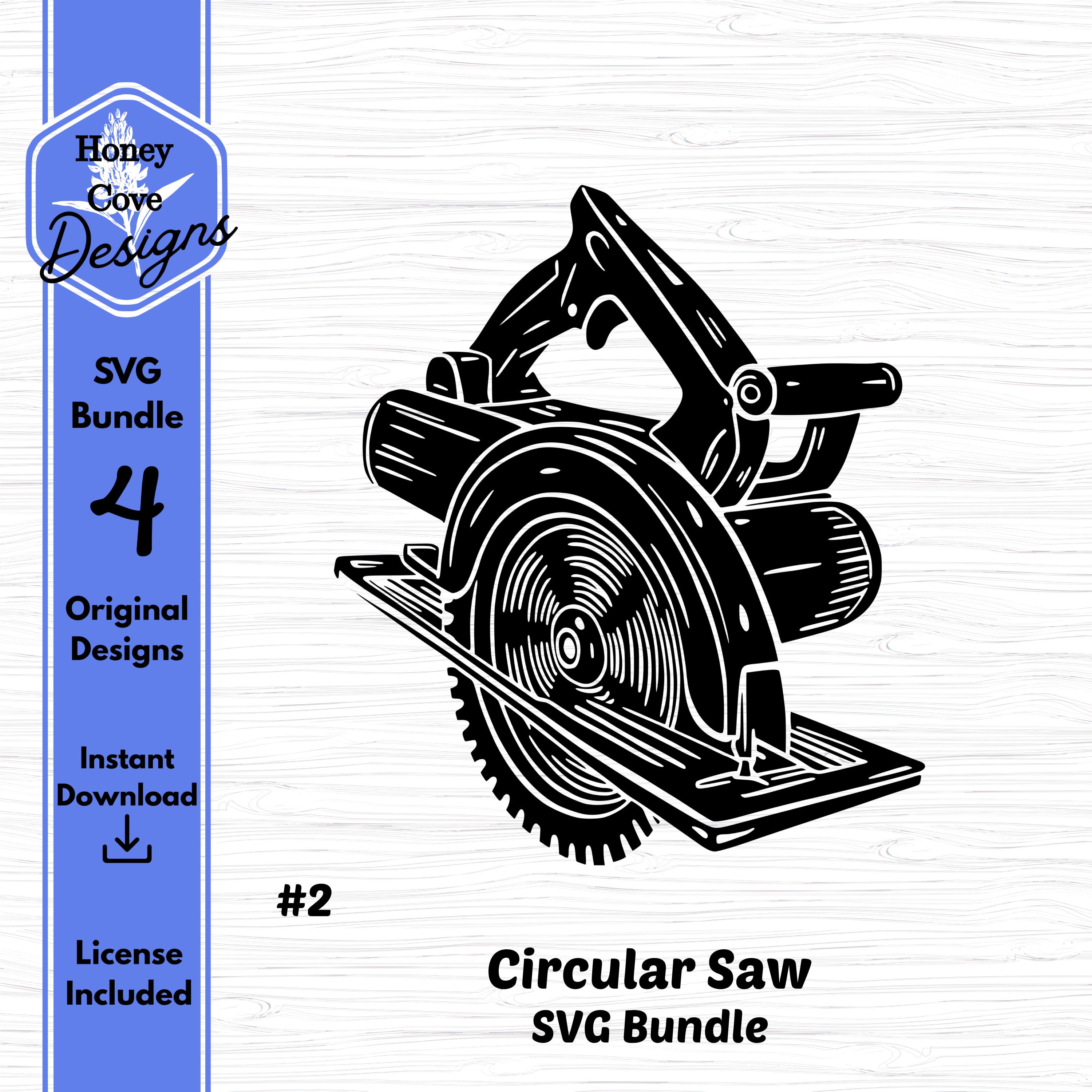 Circular Saw SVG Bundle, Digital Blade Clipart, Woodwork Vector ...