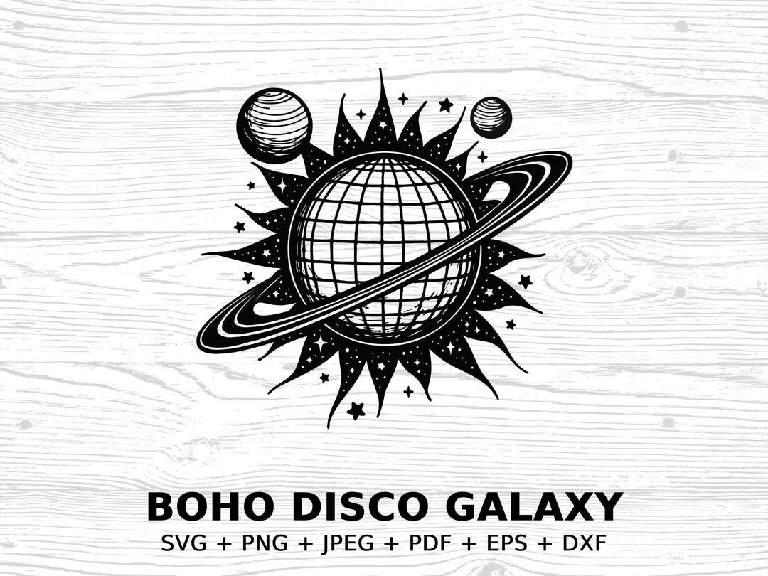 Space Disco Digital Art SVG PNG JPEG Pdf Eps Dxf, Retro Space Theme ...