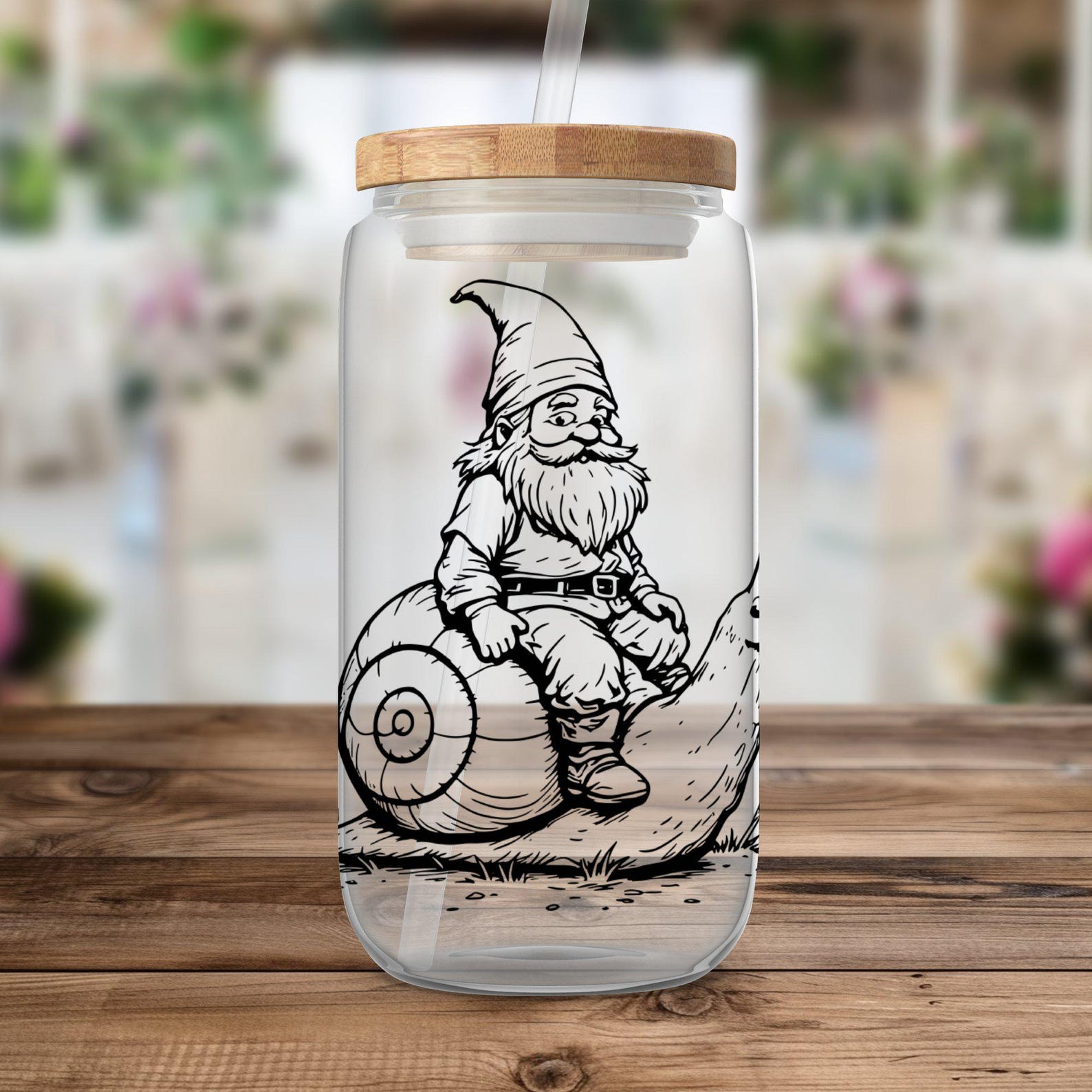Gnome Riding Snail Digital Art Download, Svg Png Jpeg Pdf Eps Dxf Files ...