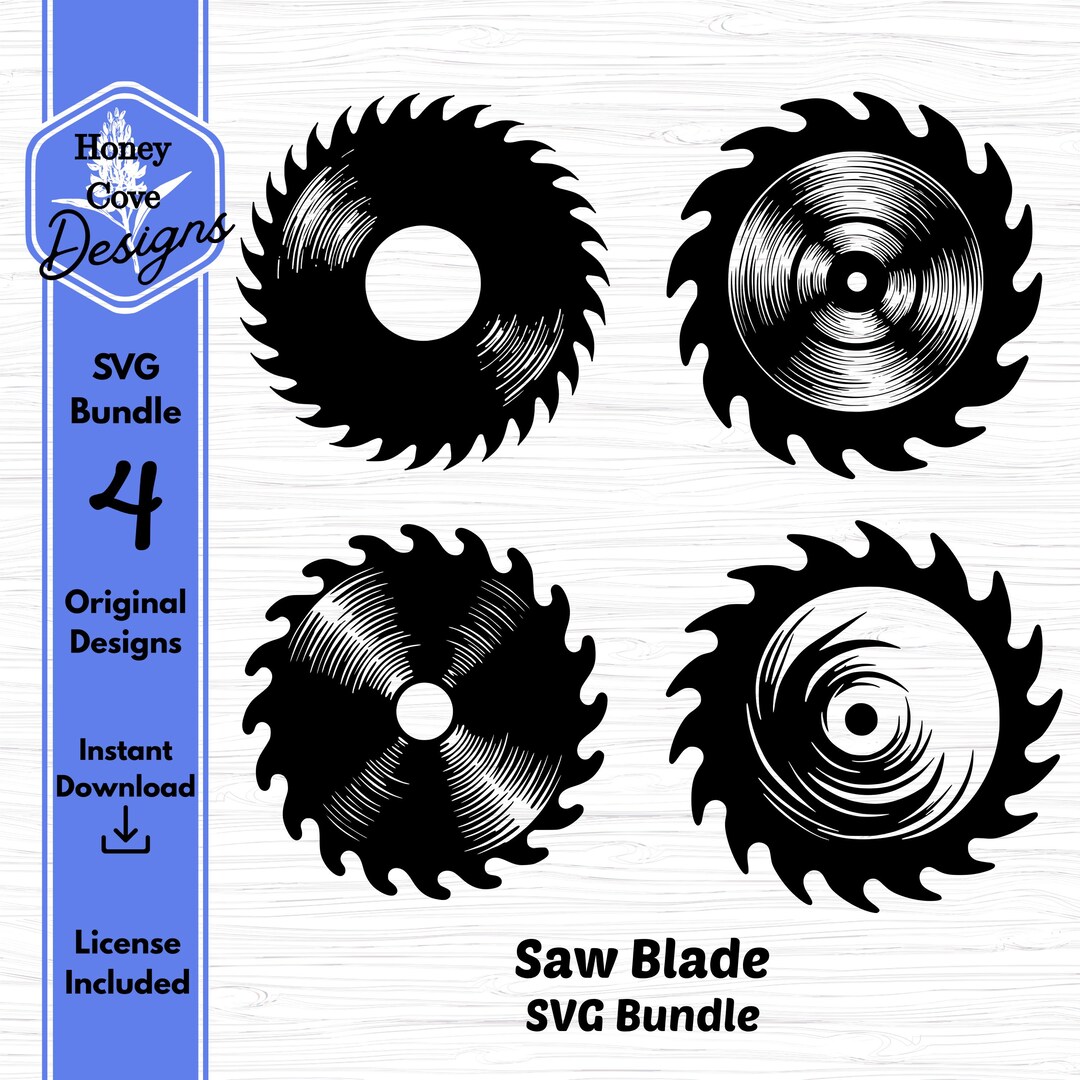 Saw Blade SVG Bundle, Digital Blade Clipart, Woodwork Vector Download ...
