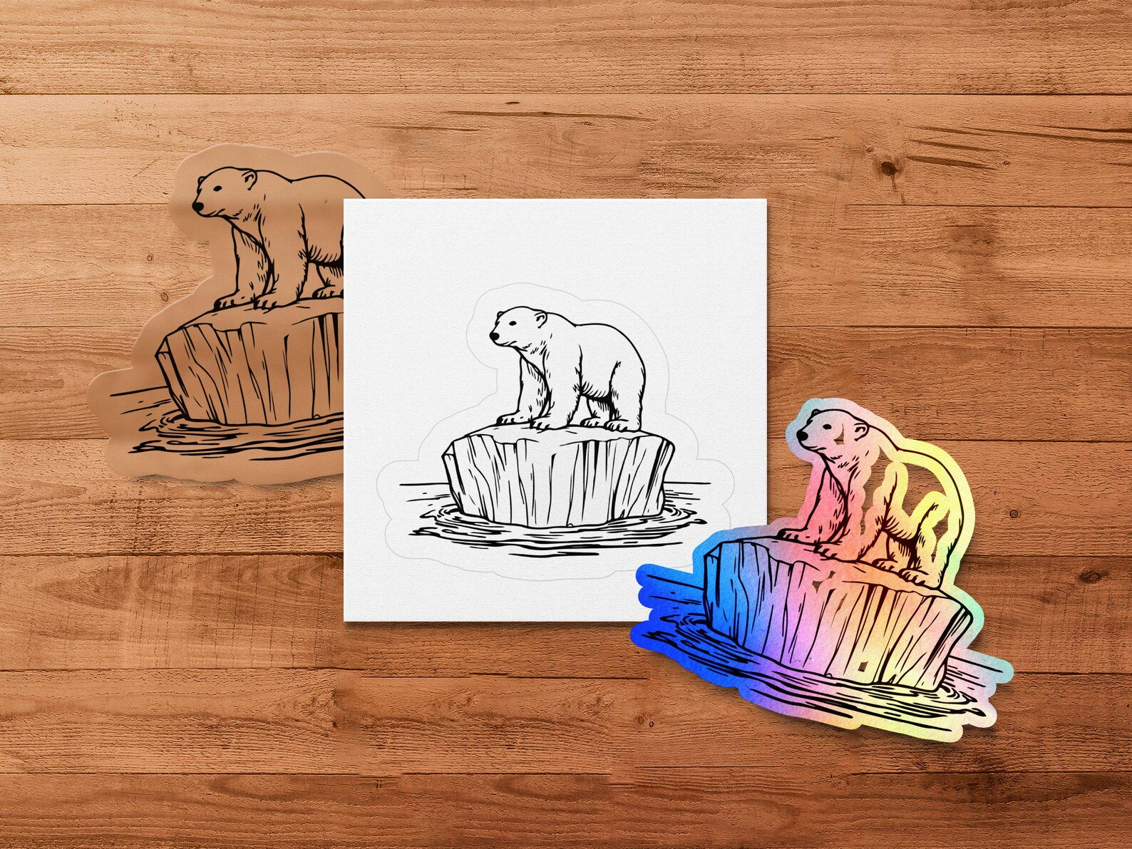 Polar Bear Digital Illustration Clipart Bundle for Download SVG PNG ...