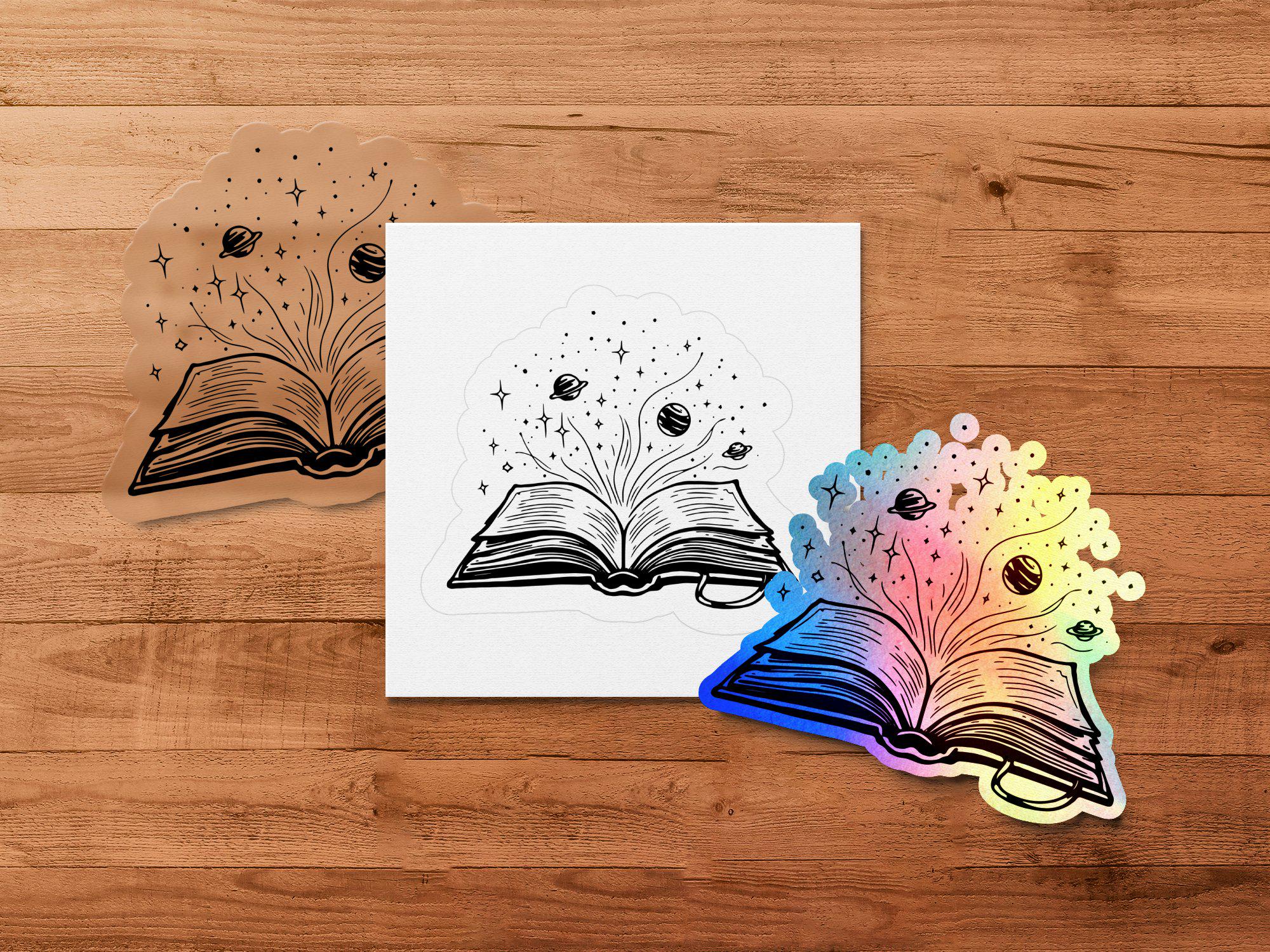 Space Book Svg Png Jpeg Pdf Eps Dxf Download, Hand Drawn Book With ...