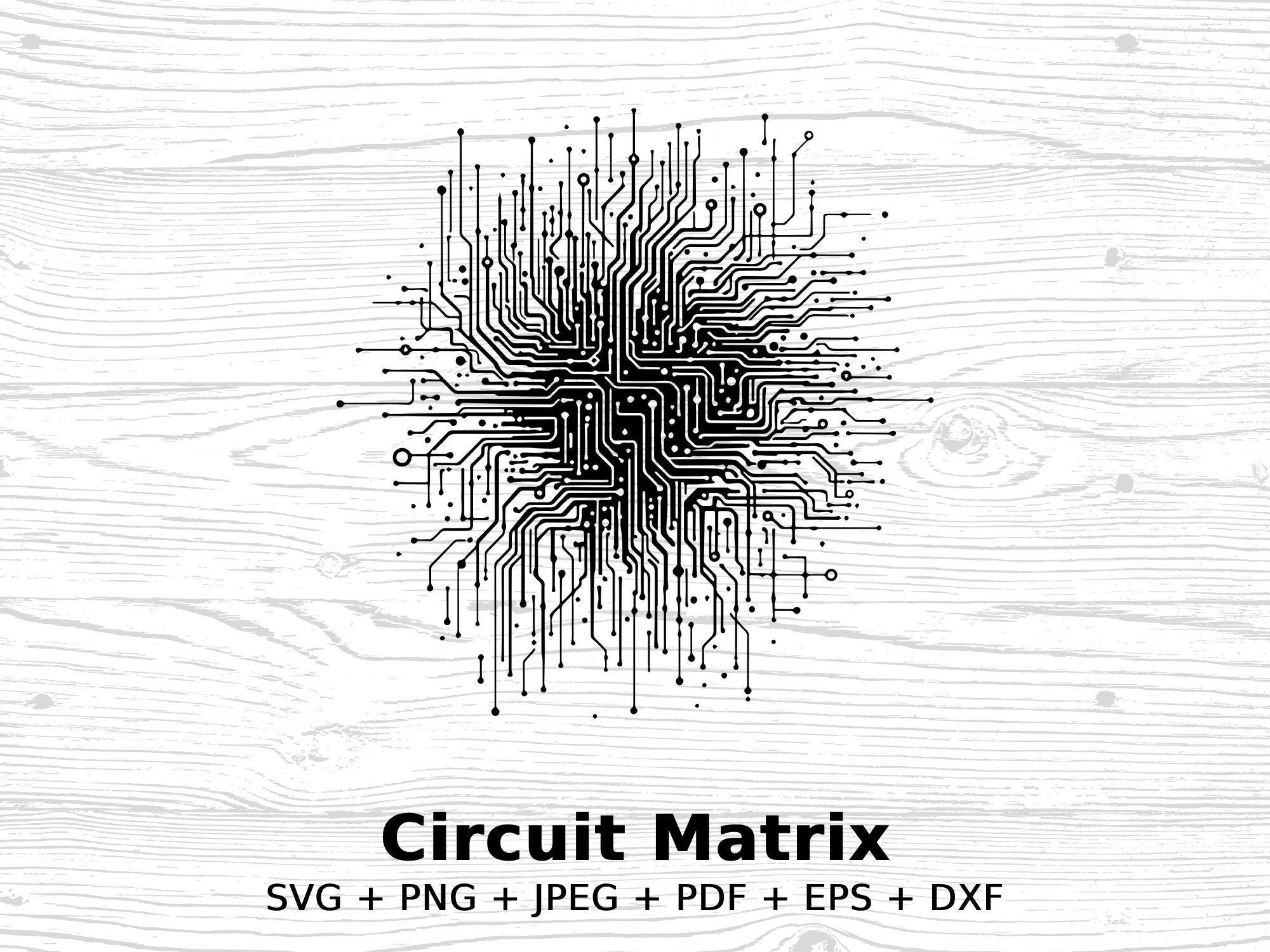Circuit Board Matrix Clipart, Abstract Digital Art, Electrical ...