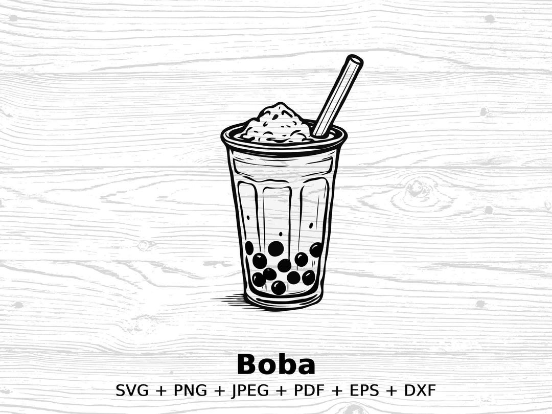 Boba Tea Clipart, Bubble Tea Art, Instant Digital Download, Svg Png ...