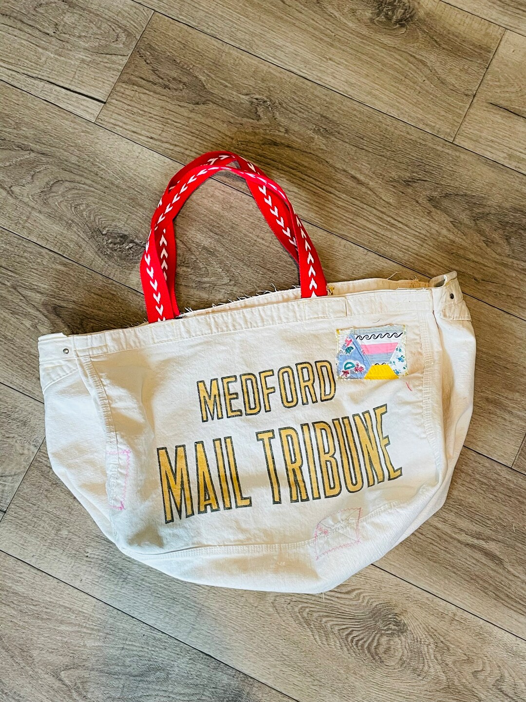 Vintage Mail Bag Tote / Extra Large Canvas Bag / Medford - Etsy