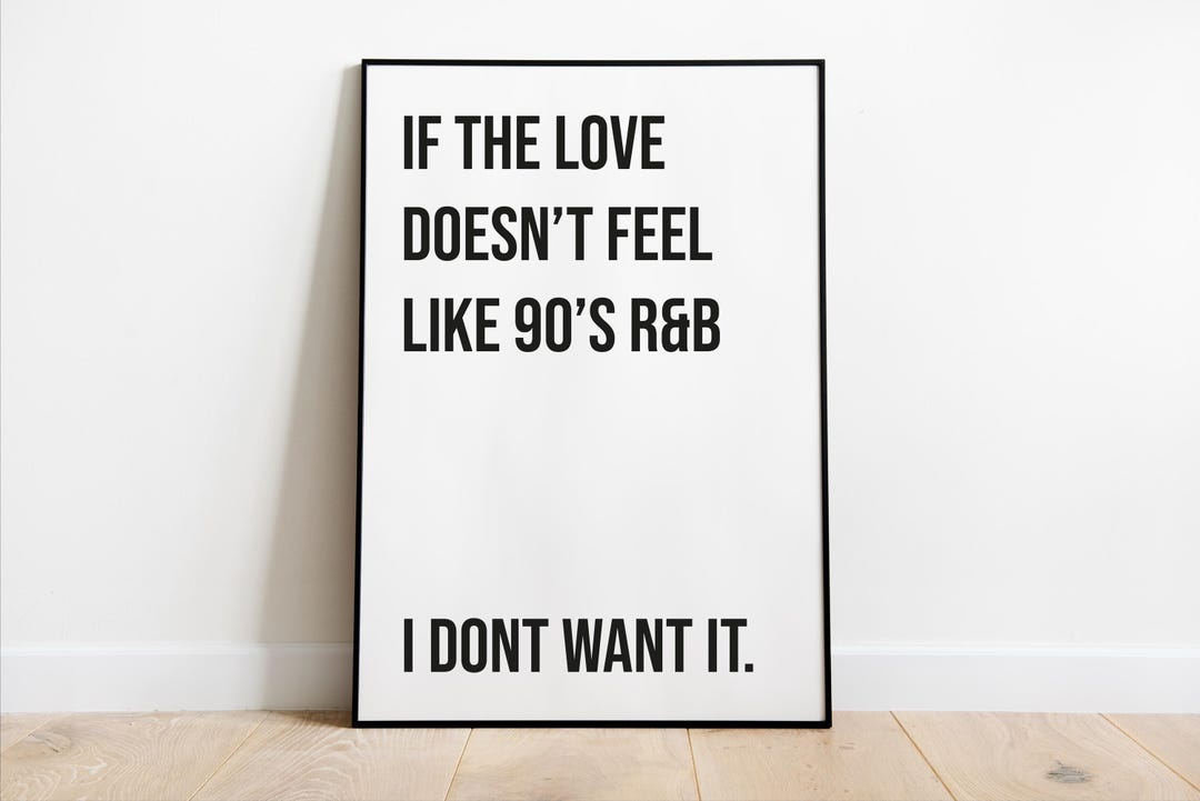 90s Rnb Bedroom A4 Print Minimalist Wall Art - Etsy