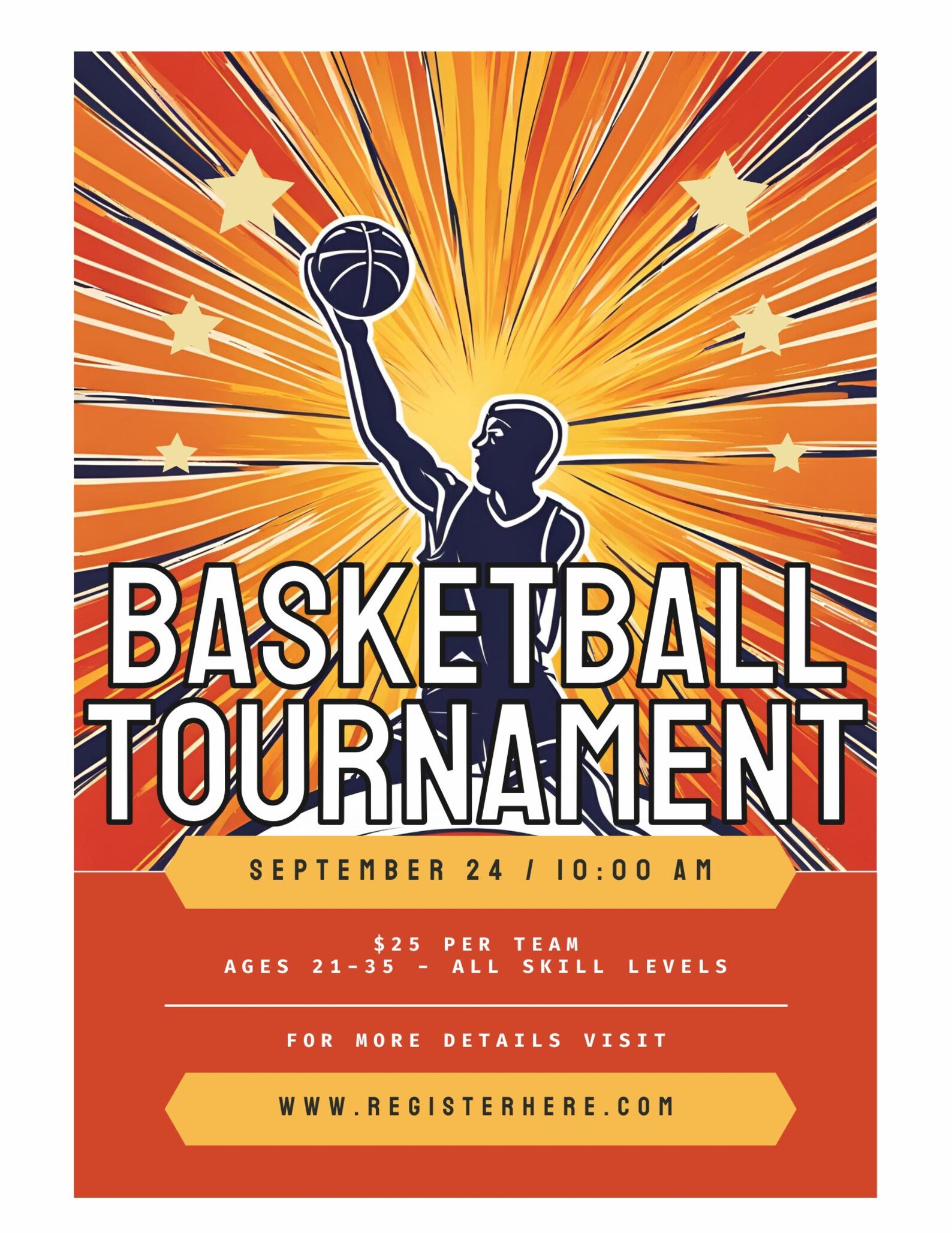 Editable Basketball Tournament Flyer Template | Customizable Meetup ...