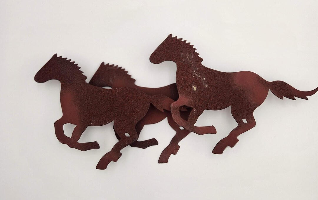 Metal Art 3 Galloping Wild Mustangs Wall Hanging - Etsy