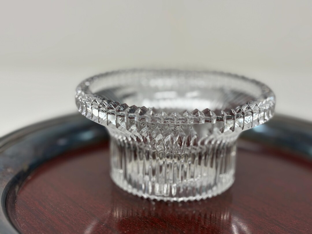 Vintage Indiana Glass Reflections Crystal Diamond Point Reversible ...