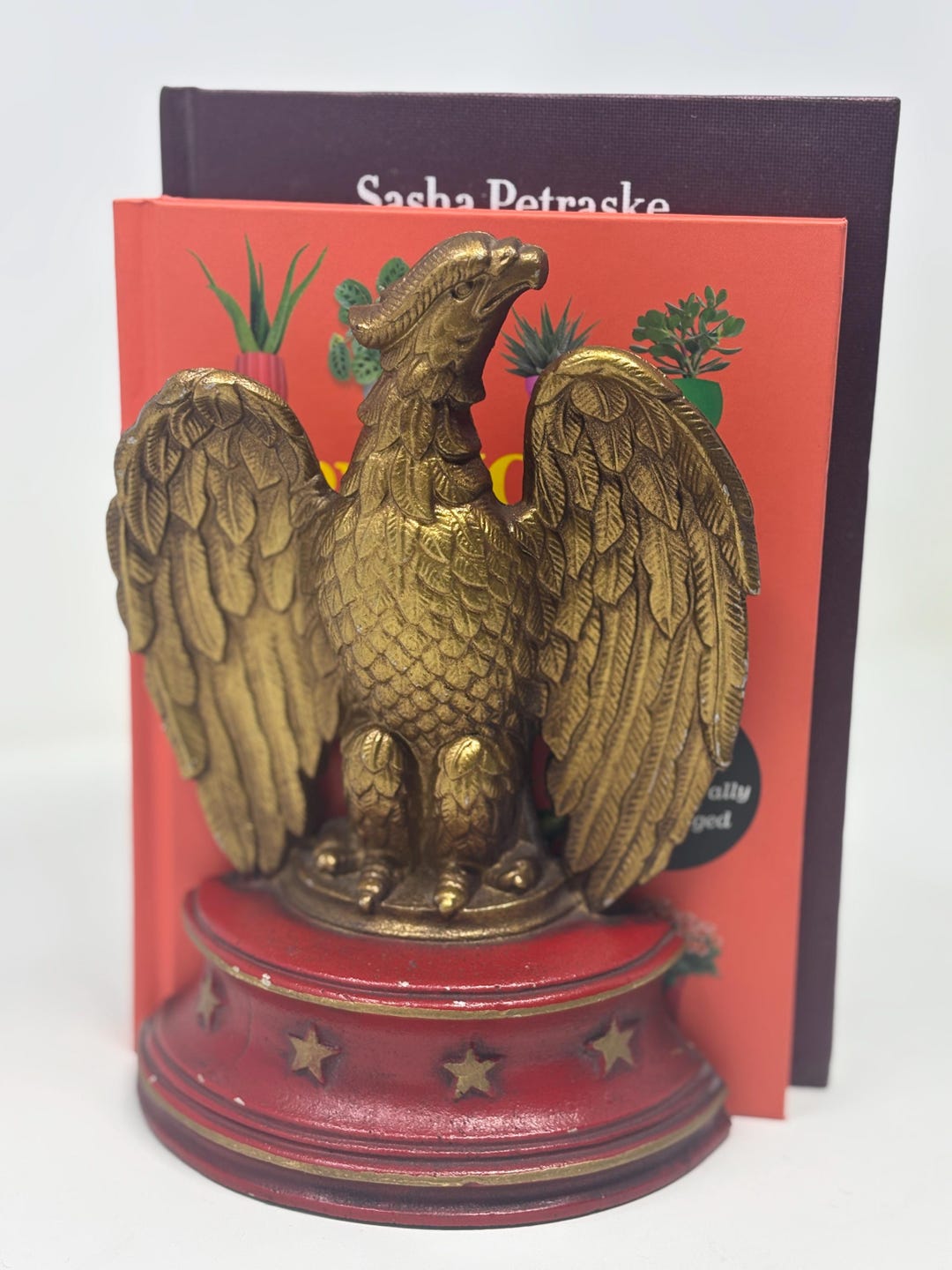 Vintage Sexton USA American Eagle Bookends, Red & Gold - Etsy