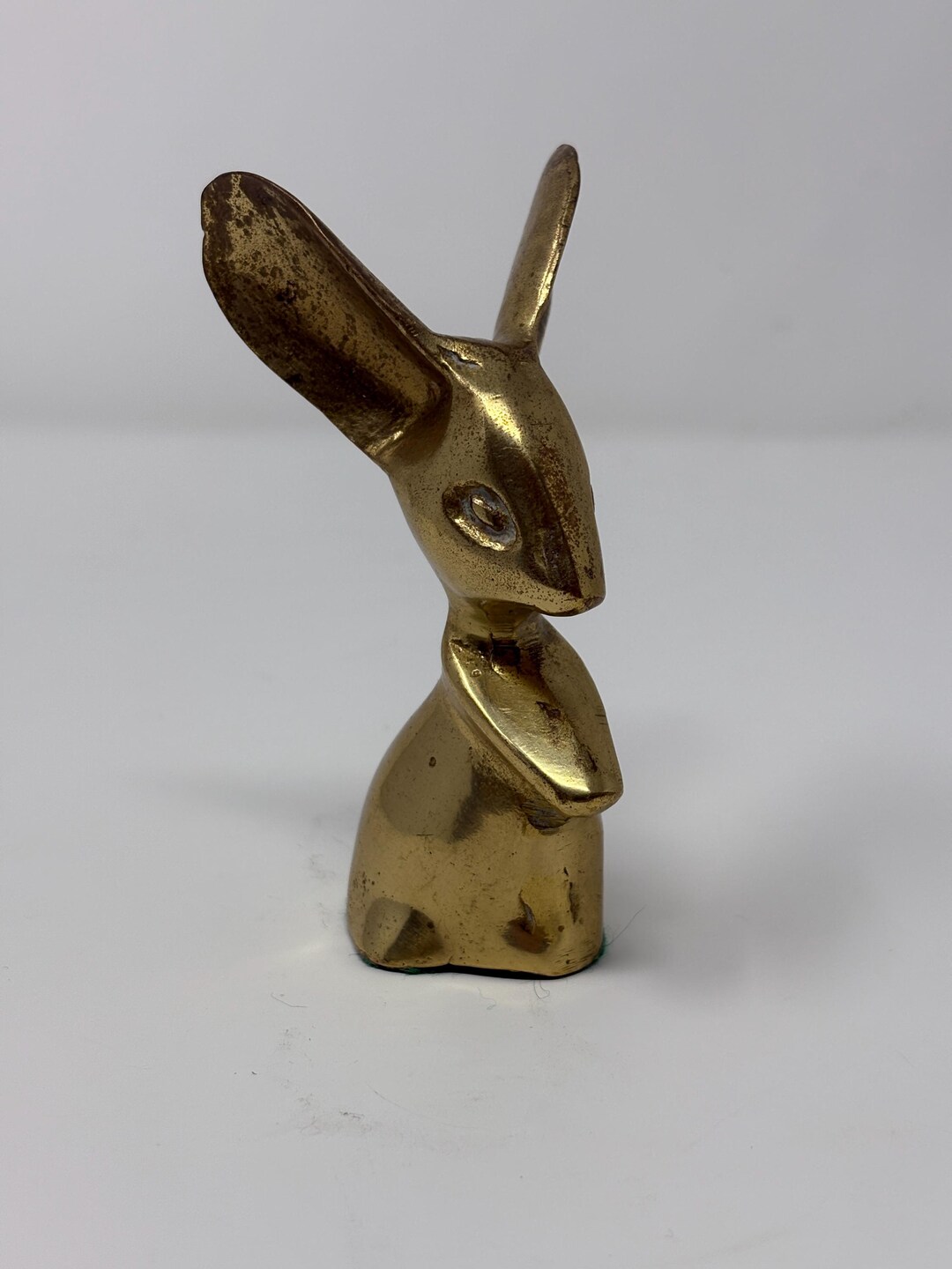 Vintage MCM Solid Brass Mouse With Large Ears Figurine, Paper Weight ...