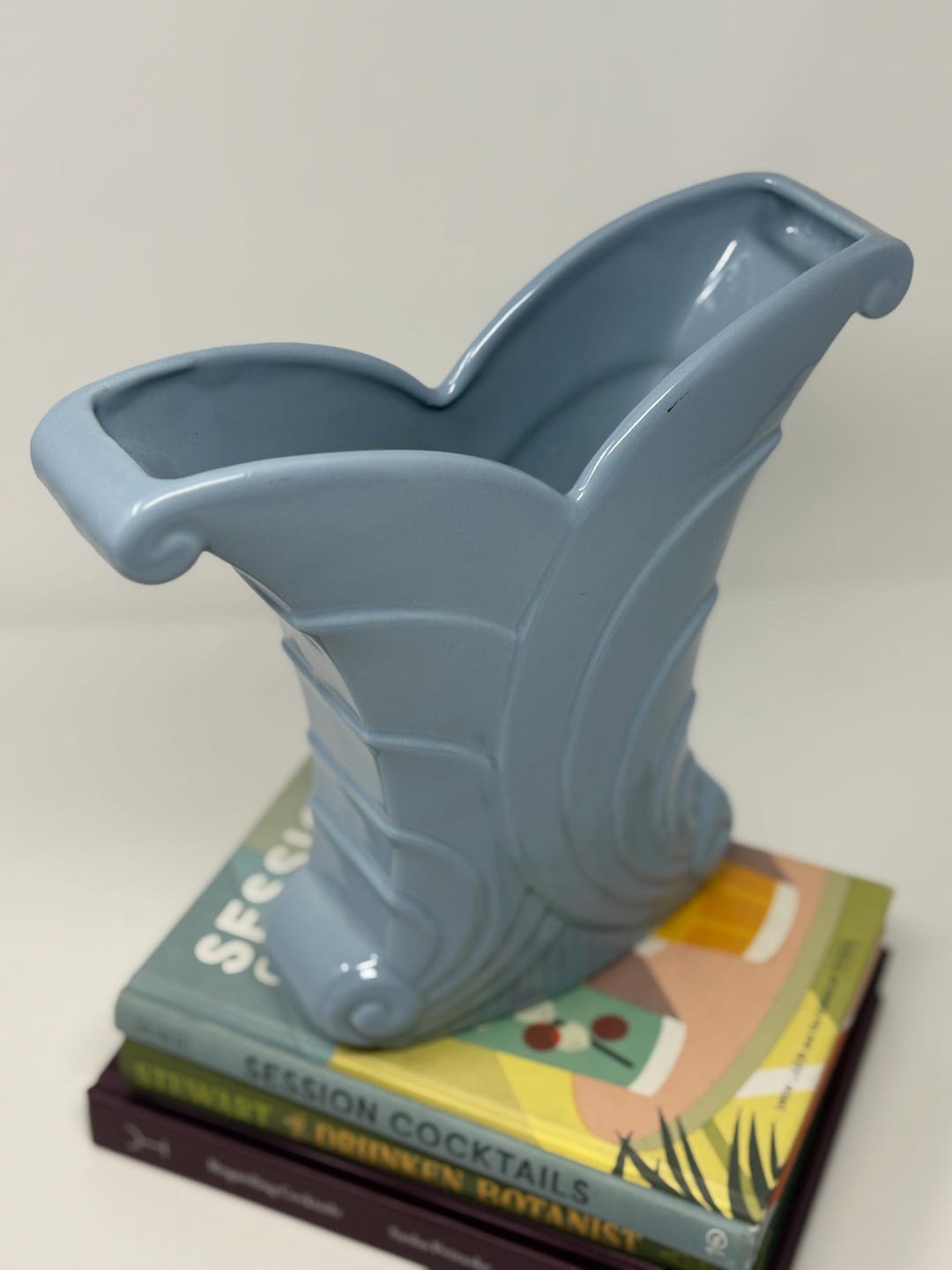 Vintage Art Deco, Roman Baby Blue Abingdon Scroll Vase - Etsy