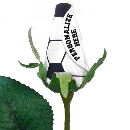 Soccer Rose Bouquet With Vase Soccer Valentine Soccer | Etsy