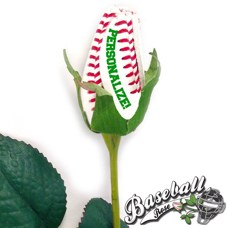 Personalized Baseball Rose Original Design Full Grain - Etsy