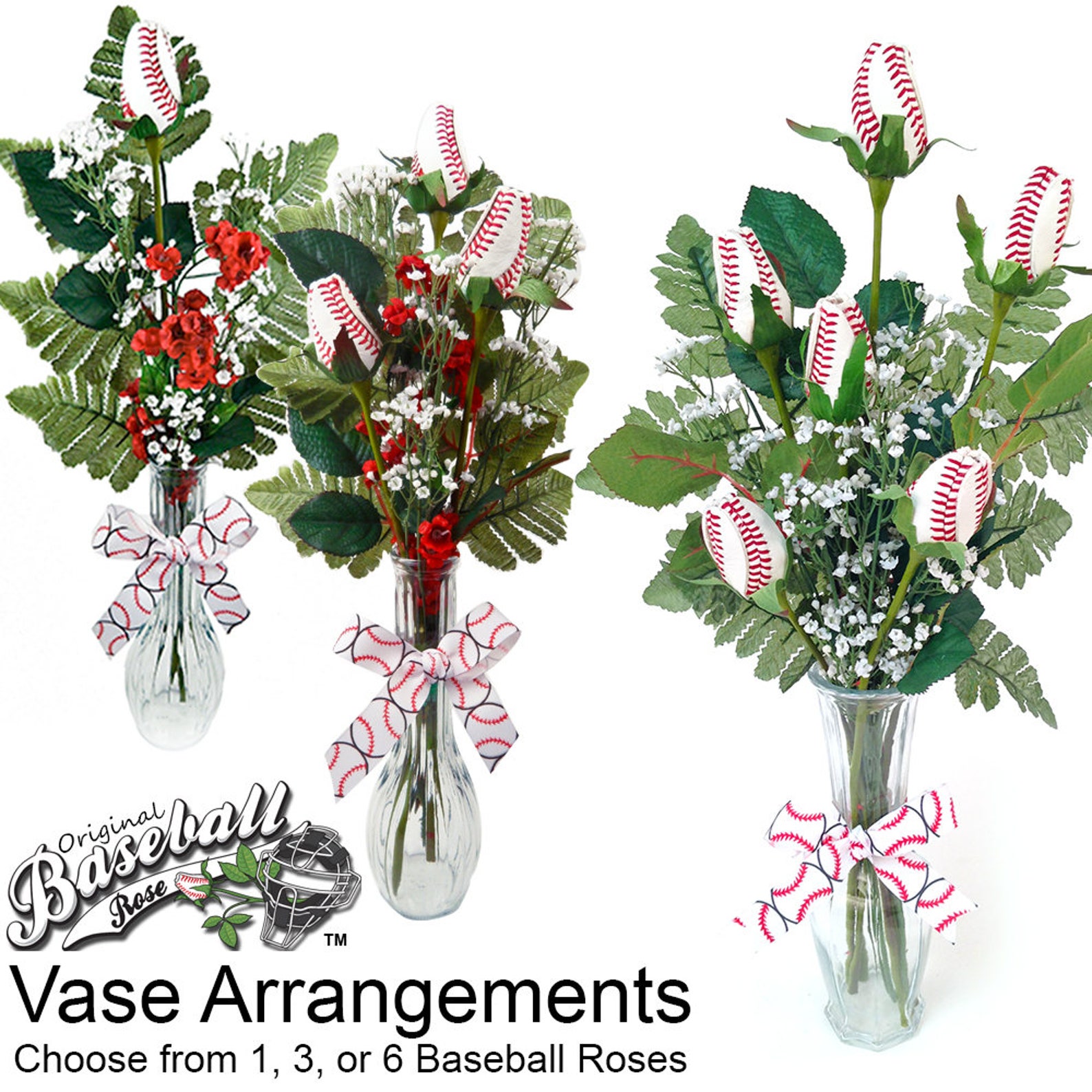 Baseball Rose | Baseball Flower | Baseball Roses | Full Grain Baseball ...