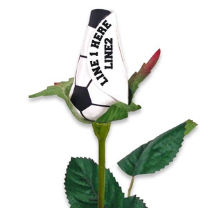 Personalized Soccer Rose Soccer Valentines Soccer Flower Soccer Team ...