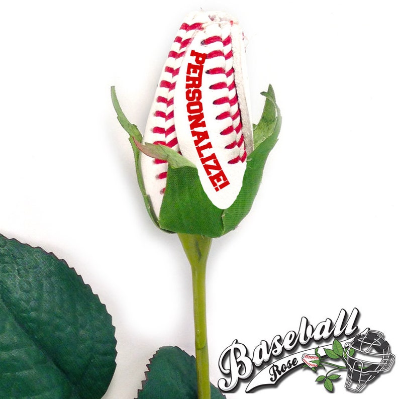 Personalized Baseball Rose - Original Design - Full Grain Baseball ...