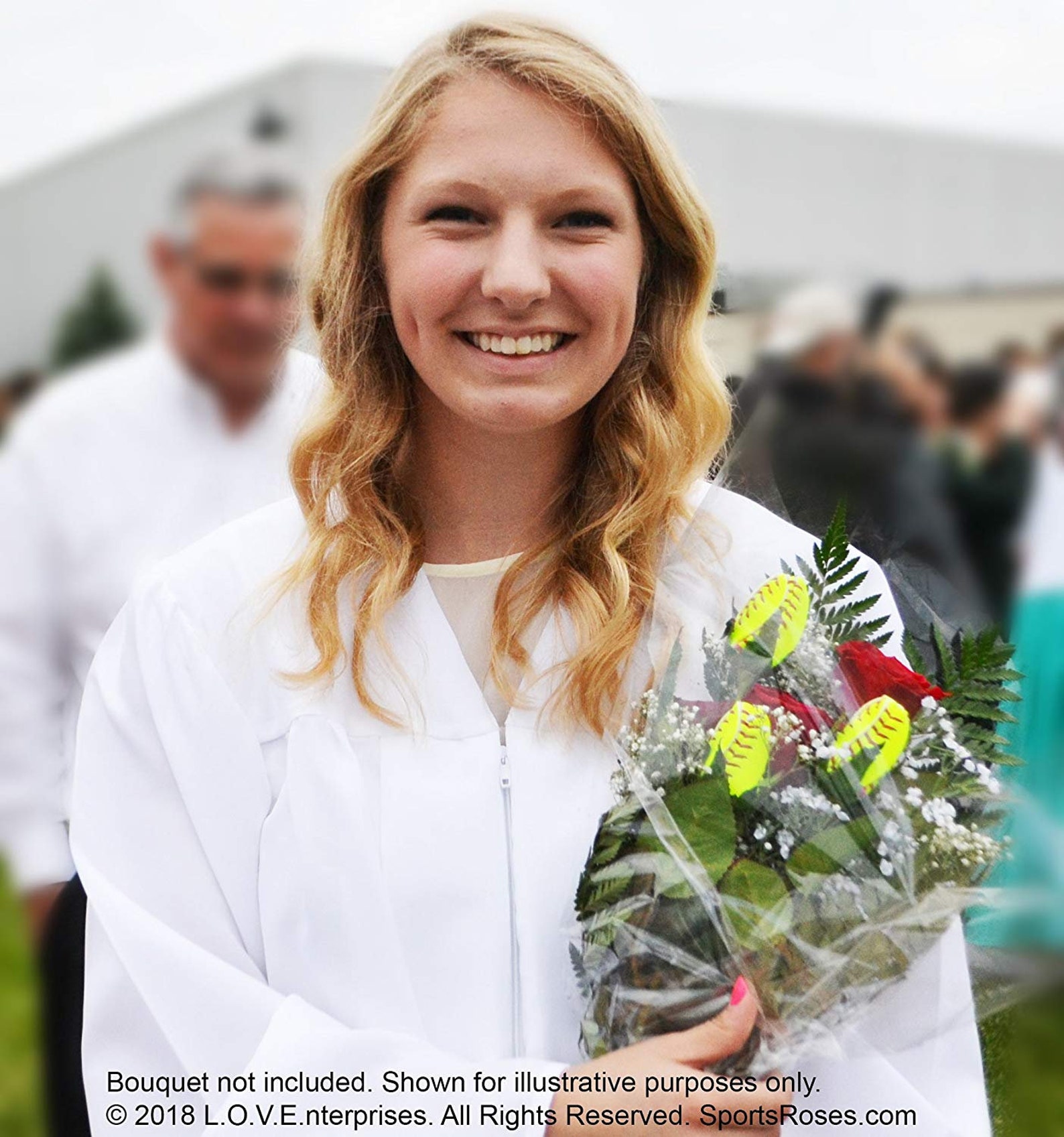 Softball Roses Arrangement | Softball Flowers Bouquet | Softball Gifts ...