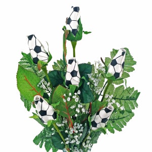 Soccer Rose Bouquet With Vase | Soccer Valentine | Soccer Flower ...