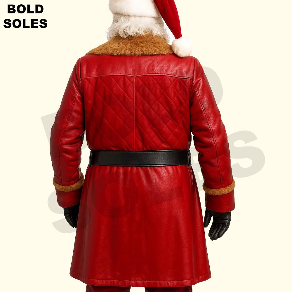 Genuine Leather Santa Claus Costume: Christmas Cosplay Outfit - Etsy