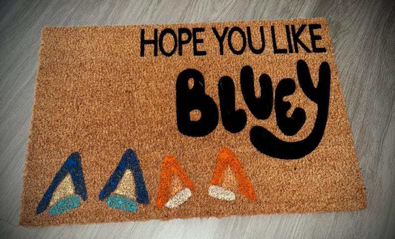 Bluey Door Mat, Hope You Like Bluey, Bluey, Door Mat, Door Mats, Door ...