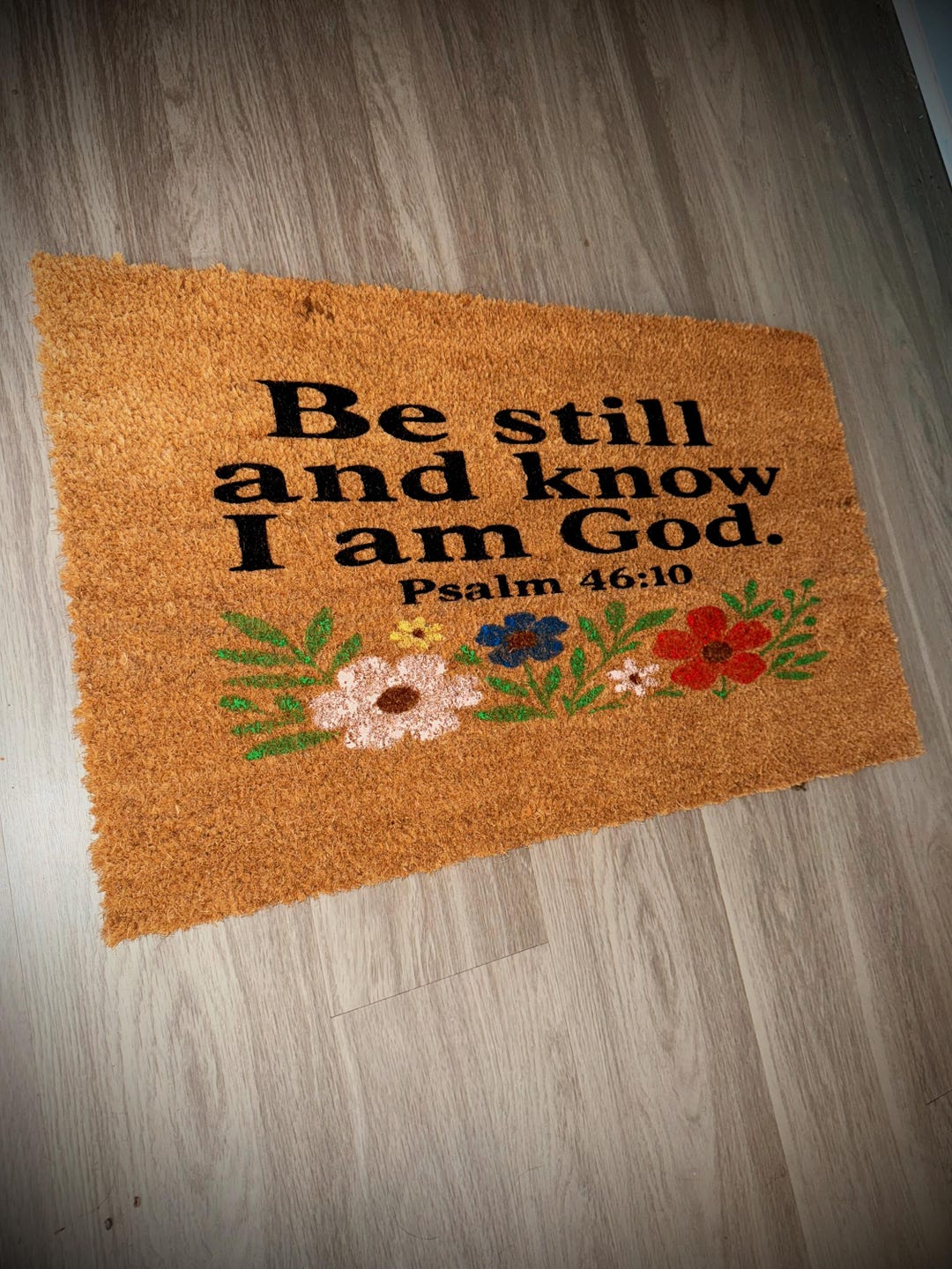 Be Still and Know I Am God Doormat | Psalm 46:10 Bible Verse Mat ...