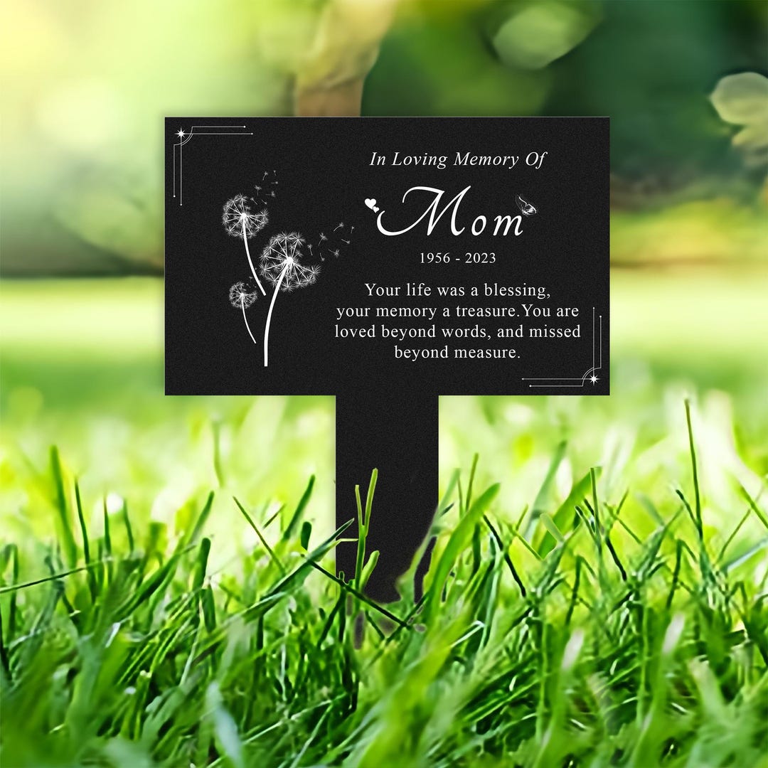 Mom Memorial Stakes, Personalized Memorial Cross, Memorial Stake for ...