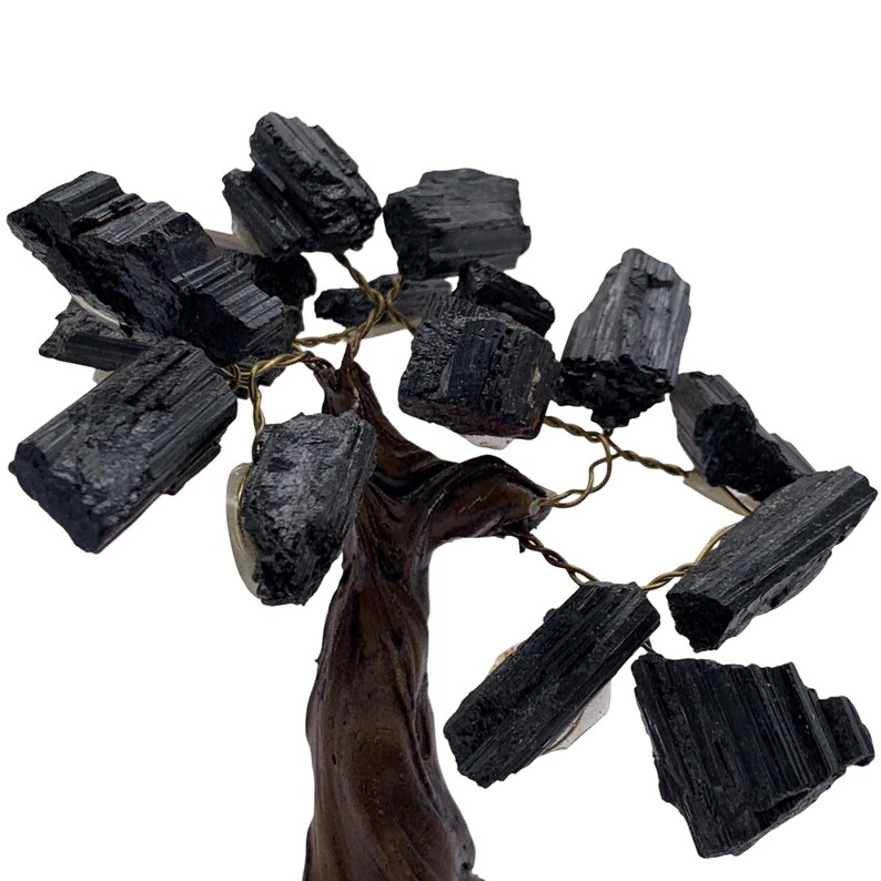 5" Black Tourmaline Bonsai Tree, Brazilian Gemstone Tree, Healing ...
