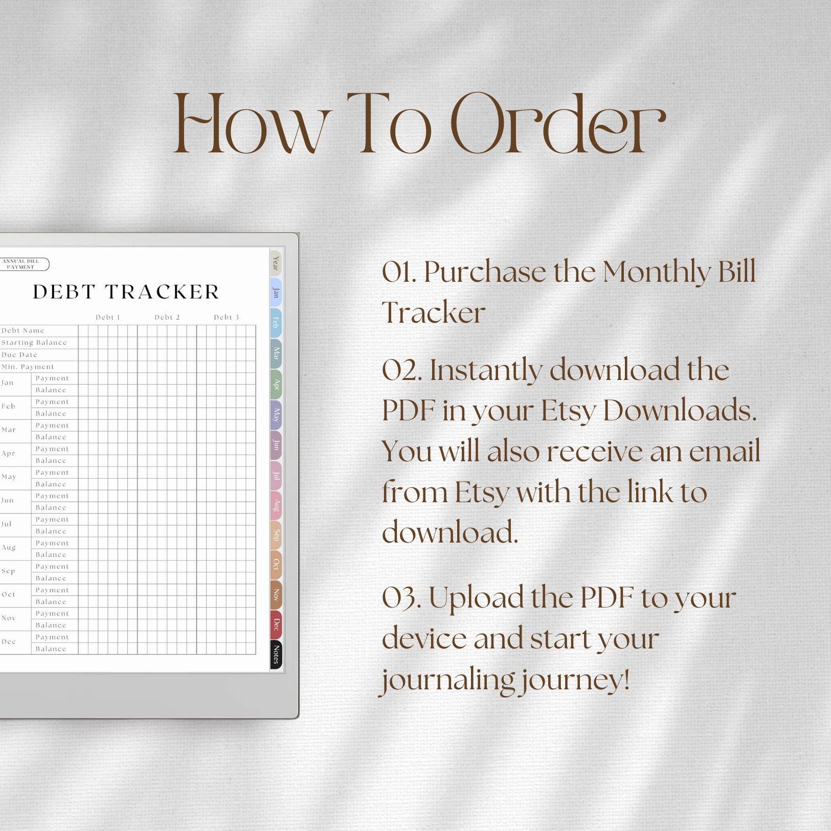 Monthly Bill Tracker for Remarkable Paper Pro & Remarkable 2: Budget ...
