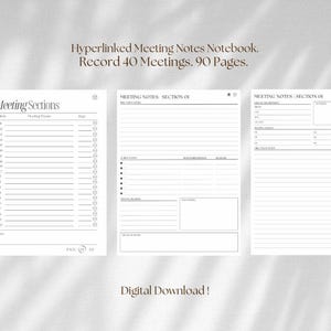 Meeting Notes Remarkable Paper Pro | Remarkable Pro Template Meeting ...
