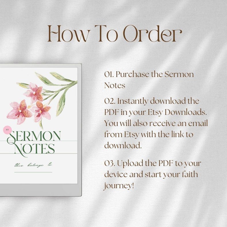Sermon Notes Template for Remarkable 2 & Paper Pro: Prayer, Bible Study ...