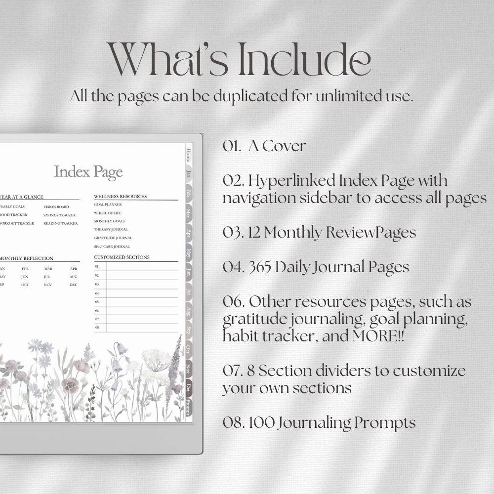 Daily Journal Kindle Scribe & Colorsoft: Diary, Gratitude, Mindfulness ...