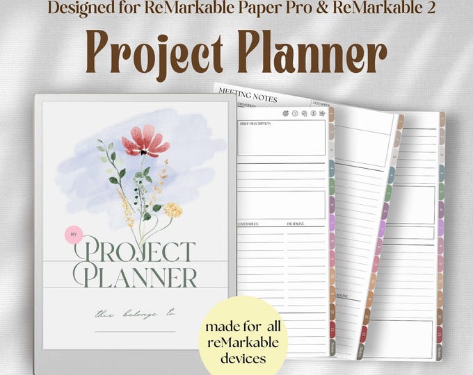 Project Planner for Remarkable Paper Pro & Remarkable 2: Meeting Notes ...