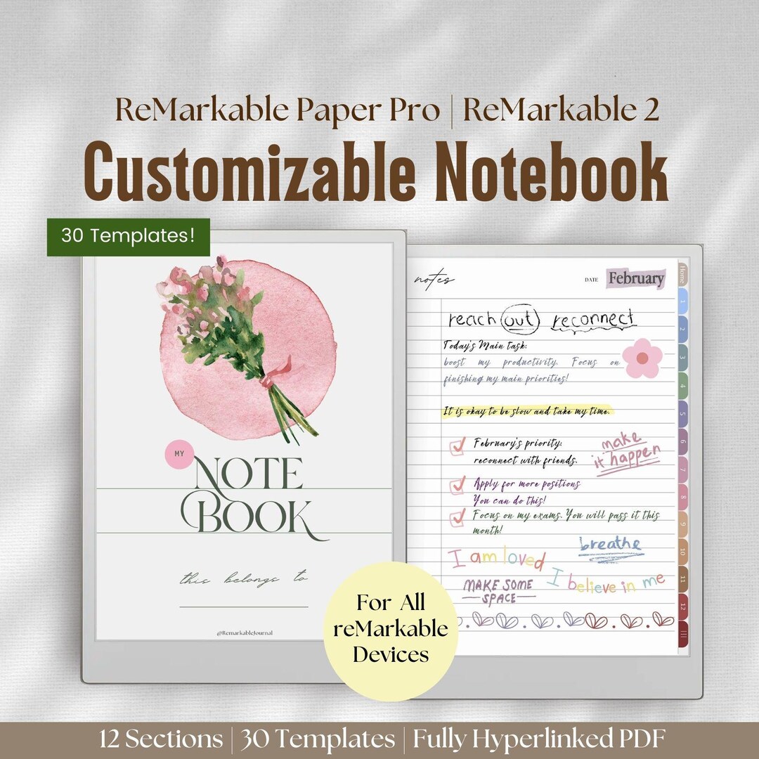 Digital Notebook Remarkable Paper Pro & Remarkable 2 | Remarkable Pro ...